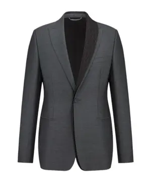 Dior Asymmetric Shawl Collar Blazer - Gray