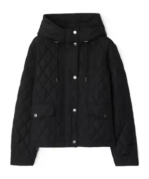 Burberry Quilted Hooded Jacket - Black