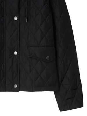 Burberry Quilted Hooded Jacket - Black
