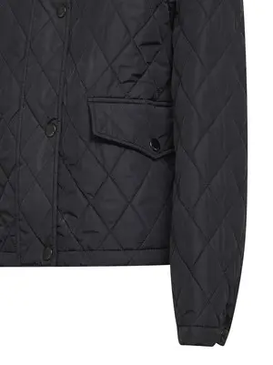 Burberry Quilted Hooded Jacket - Black