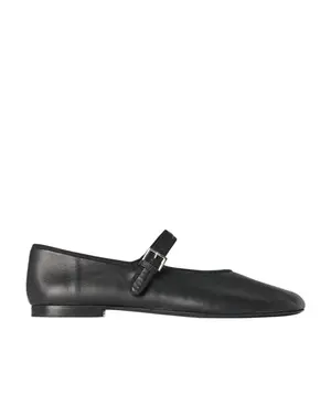 THE ROW Boheme Mj Round-toe Flat Ballerina - Black
