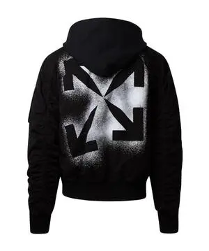 Off-White Stencil Arrows-motif Hooded Bomber Jacket