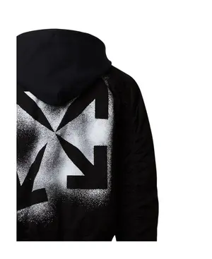 Off-White Stencil Arrows-motif Hooded Bomber Jacket
