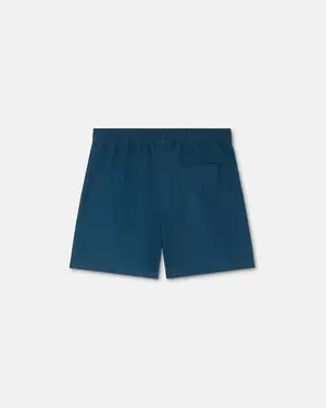 Versace Patterned Stripe Swim Shorts - Blue