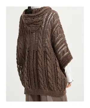 Brunello Cucinelli Zip-up Hooded Knitted Cardigan