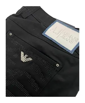 Emporio Armani Embellished Logo Denim