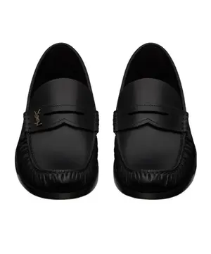Saint Laurent Logo Plaque Slip-on Loafers