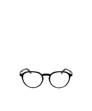 Moncler Oval Frame Eyeglasses - Black