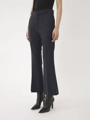 Chloé Cropped Bootcut Trousers - Blue