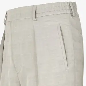 Fendi Beige Jacquard Fabric Trousers - White