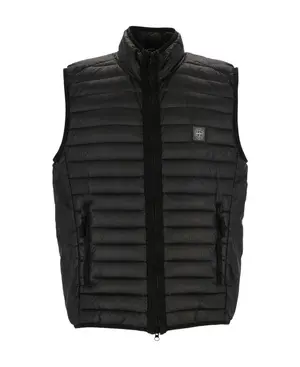 Stone Island Compass-patch Quilted Gilet - Black
