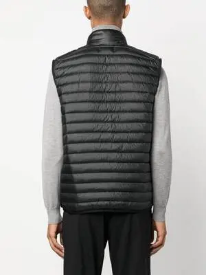 Stone Island Compass-patch Quilted Gilet - Black