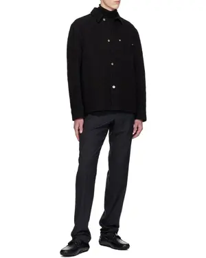 FERRAGAMO Gancini Embossed Leather Driving Loafers - Black