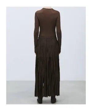 ALYSI Fringed Maxi Skirt