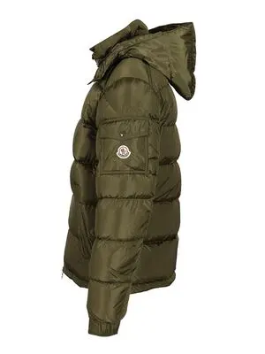 Moncler Maya Zip-up Hooded Jacket - Olive Green
