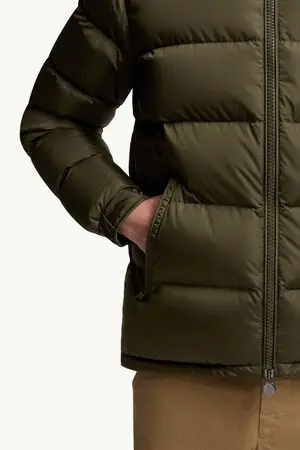 Moncler Maya Zip-up Hooded Jacket - Olive Green