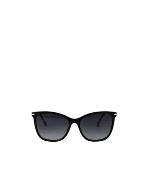 Carolina Herrera Geometric Frame Sunglasses - Black