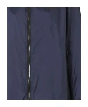 Burberry Zip-up Casual Jacket With Drawstring Hood - Blue