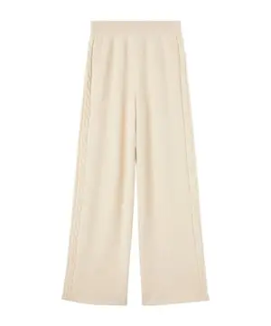Loro Piana Rib-knitted Elastic Waist Casual Pants
