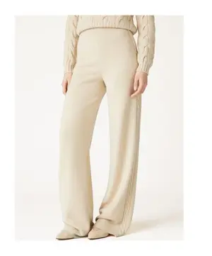Loro Piana Rib-knitted Elastic Waist Casual Pants