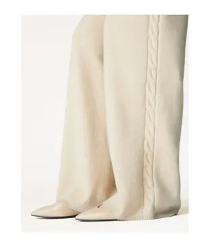 Loro Piana Rib-knitted Elastic Waist Casual Pants