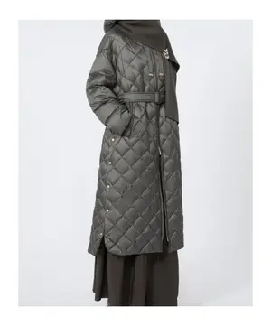 Max Mara Long Quilted Down Jacket In Water-repellent Fabric