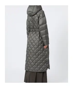 Max Mara Long Quilted Down Jacket In Water-repellent Fabric