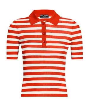 Dolce & Gabbana Striped Short-sleeved Polo Shirt