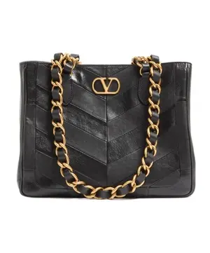 Valentino Garavani Patchwork Vlogo Signature Tote Bag With Chain Strap
