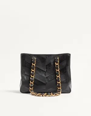 Valentino Garavani Patchwork Vlogo Signature Tote Bag With Chain Strap