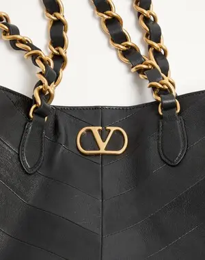 Valentino Garavani Patchwork Vlogo Signature Tote Bag With Chain Strap