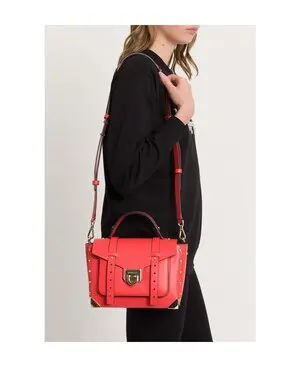 Michael Kors Studded Leather Satchel