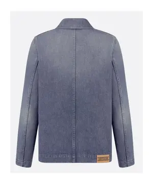 Dior Denim Workwear Jacket With Bee Embroidery
