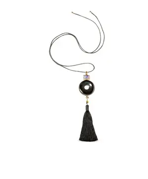 JENNIFER BEHR Tasseled Dakota Necklace - Black