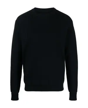 JIL SANDER Side Zip Detail Wool Jumper - Black