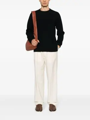 JIL SANDER Side Zip Detail Wool Jumper - Black