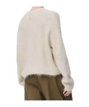 Loewe V-neck Alpaca And Wool Blend Cardigan
