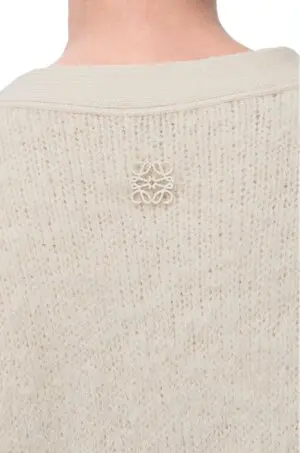 Loewe V-neck Alpaca And Wool Blend Cardigan