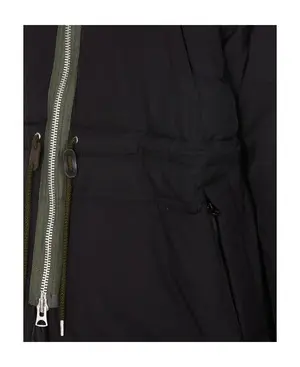 Sacai Hooded Drawstring Parka - Black