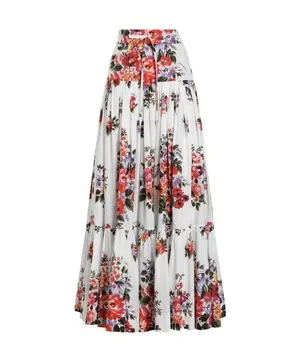 Dolce & Gabbana Floral Printed Tiered Maxi Skirt
