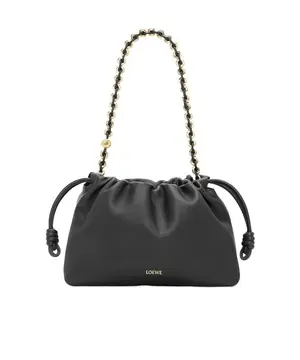 Loewe Flamenco Medium Drawstring Shoulder Bag - Black