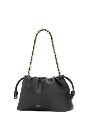 Loewe Flamenco Medium Drawstring Shoulder Bag - Black