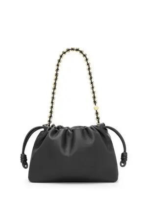 Loewe Flamenco Medium Drawstring Shoulder Bag - Black