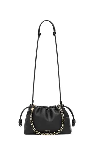 Loewe Flamenco Medium Drawstring Shoulder Bag - Black
