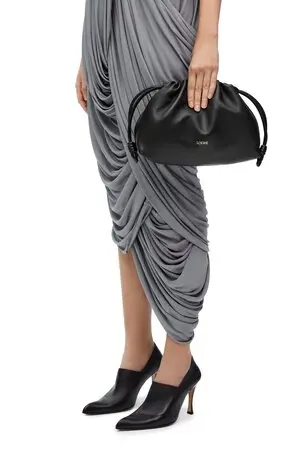 Loewe Flamenco Medium Drawstring Shoulder Bag - Black