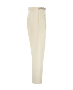 Fabiana Filippi Embellished Belt Straight-leg Pants