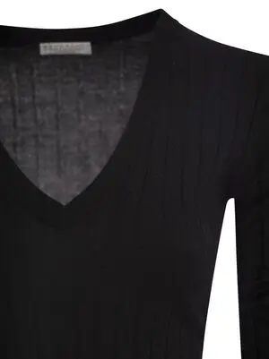 Brunello Cucinelli Long Sleeve V-neck Ribbed Jumper