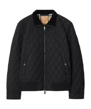 Burberry Quilted Zip-up Jacket - Black