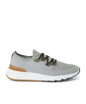 Brunello Cucinelli Knitted Low-top Sneakers - Grigioambra