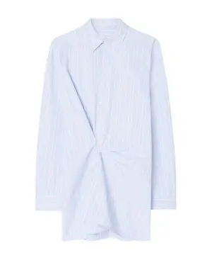 Off-White Striped Long Sleeve Shirt Dress